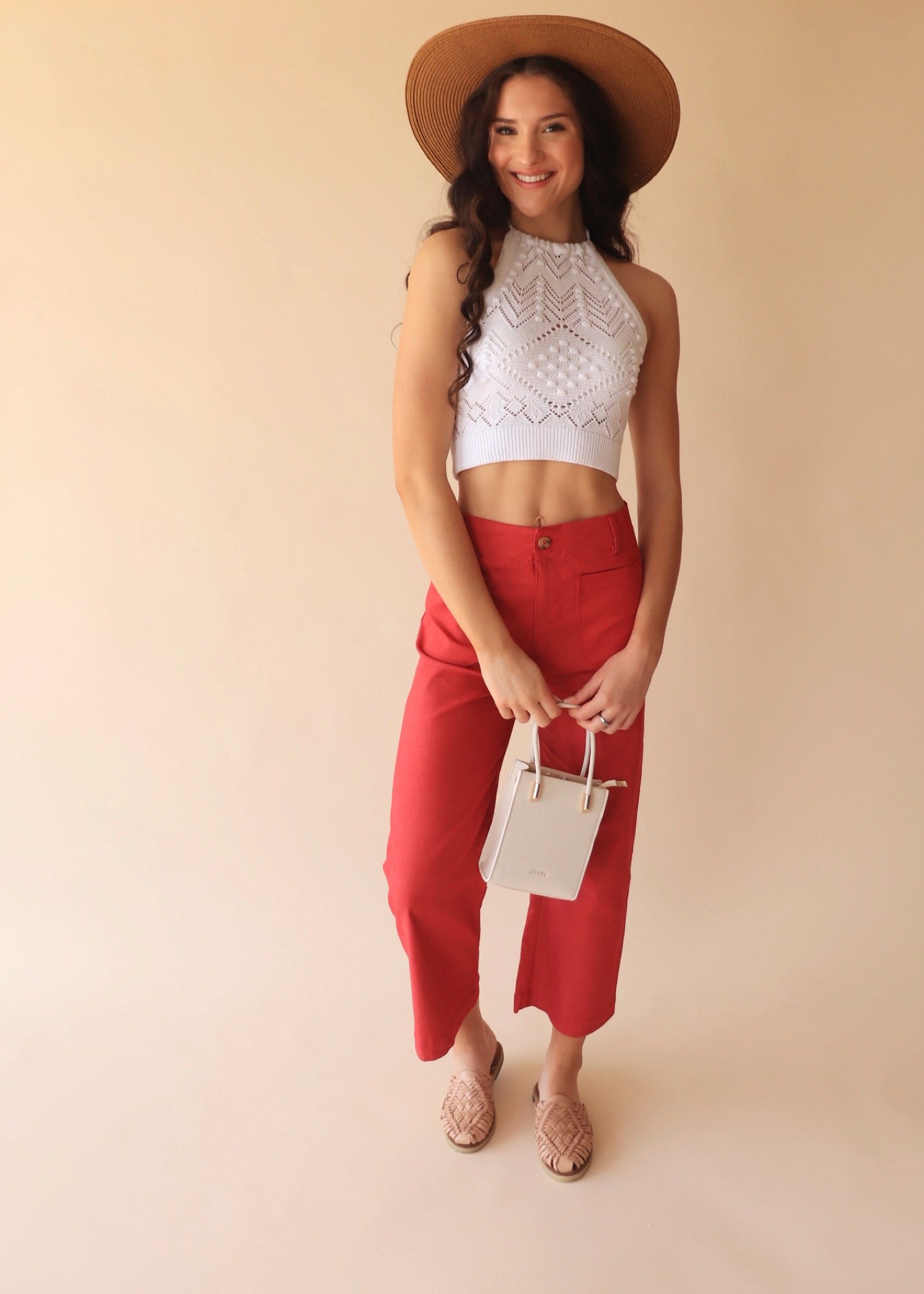 CLEARANCE FINAL SALE Destiny Crochet Halter Top – Golden on Main Boutique